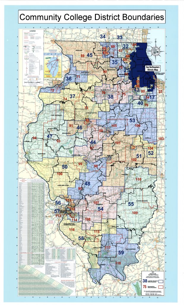 Illinois Community Colleges with Legislative District Boundaries (Statewide) – Illinois ...